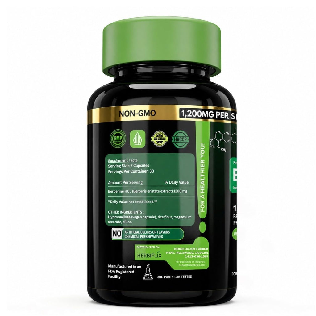 Vegan-friendly berberine dietary supplement
