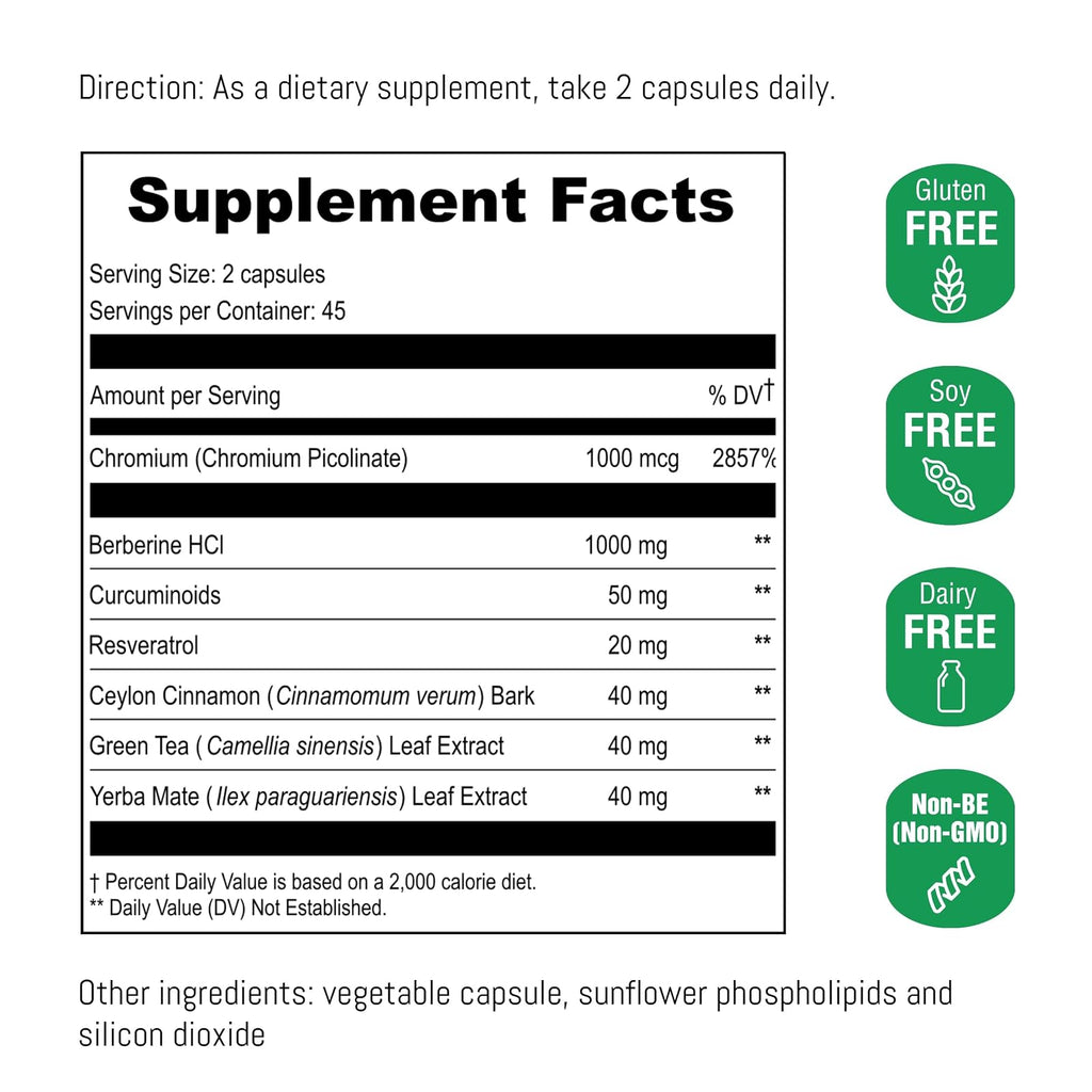 vegan-friendly Berberine HCl capsules