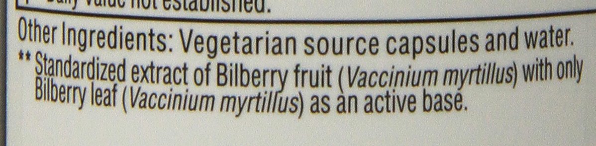 Vegan-friendly Bilberry extract supplement