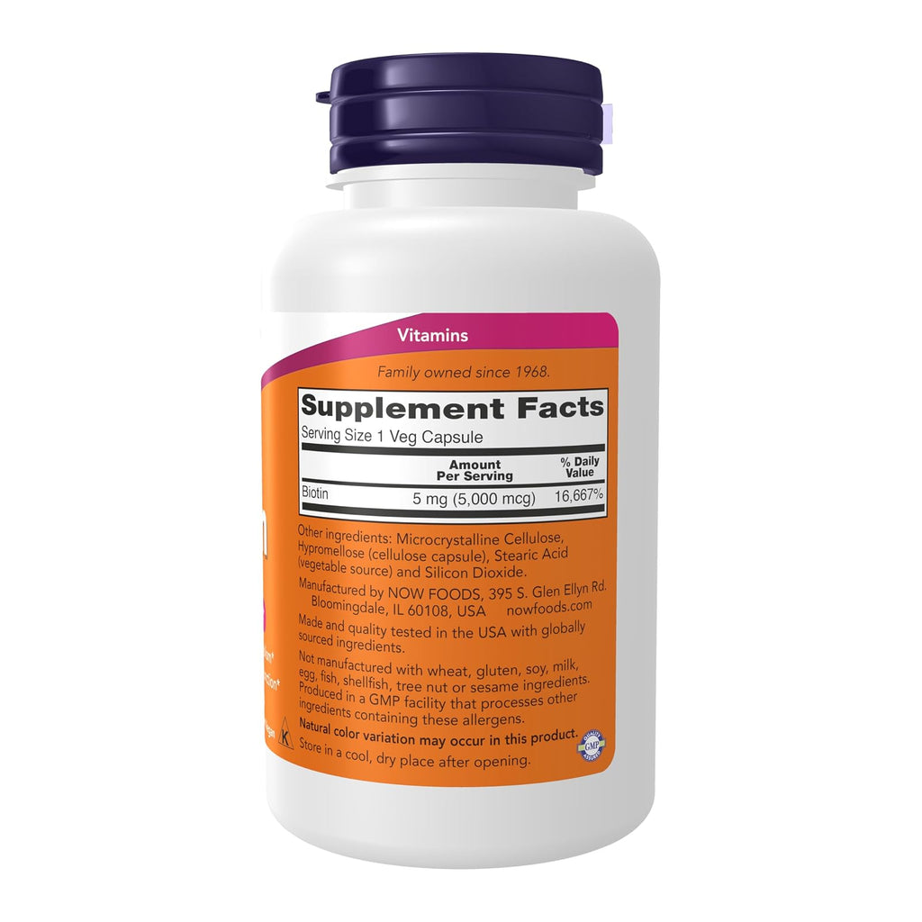 vegan-friendly biotin capsules 120 count