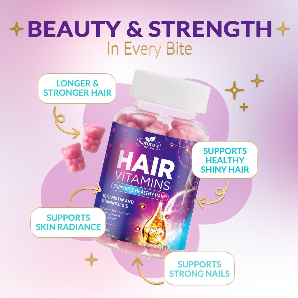 Vegan-friendly biotin gummies for women