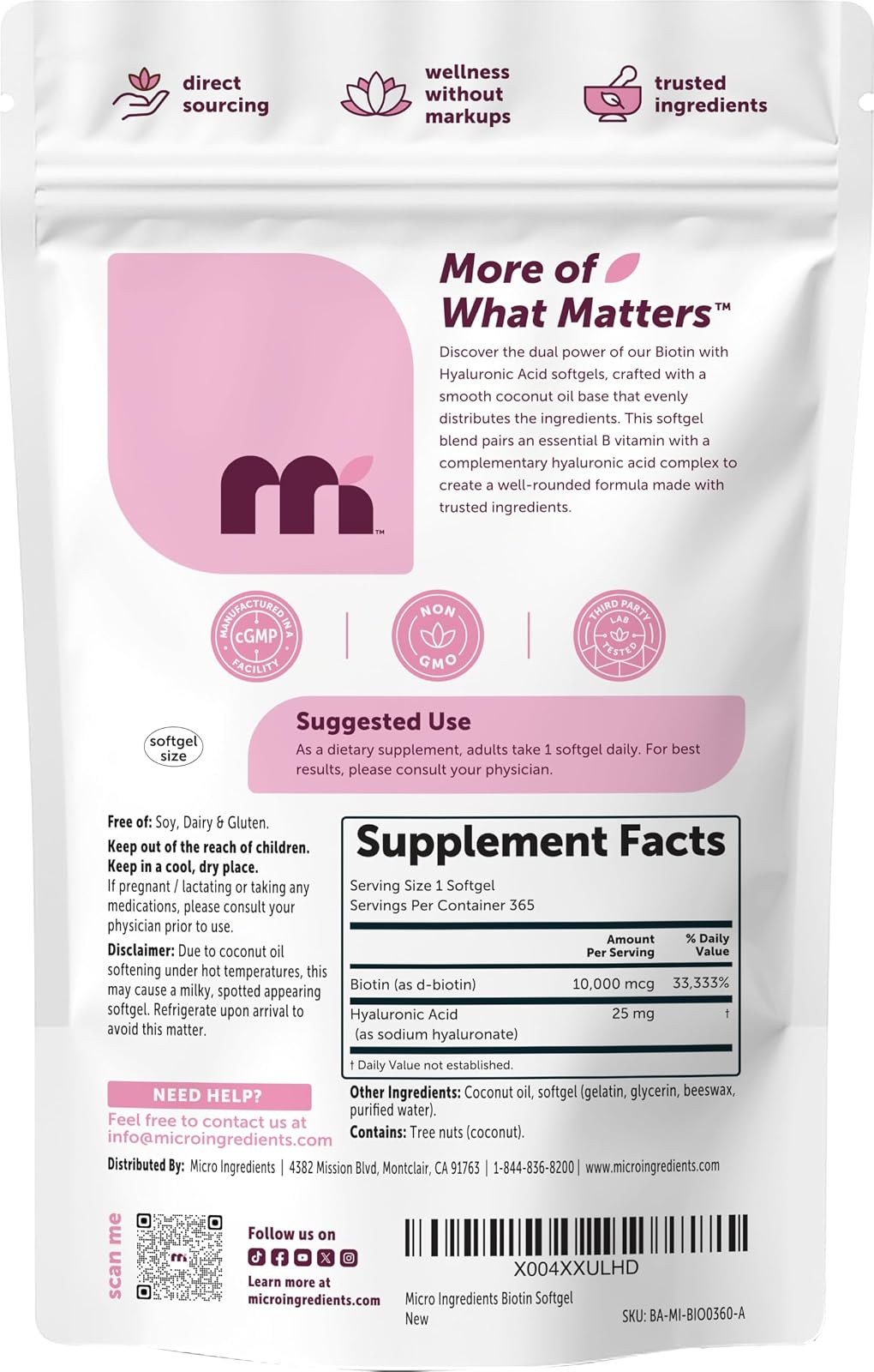 vegan-friendly biotin softgels
