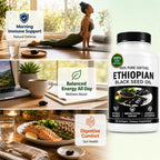 Vegan-friendly black seed oil capsules