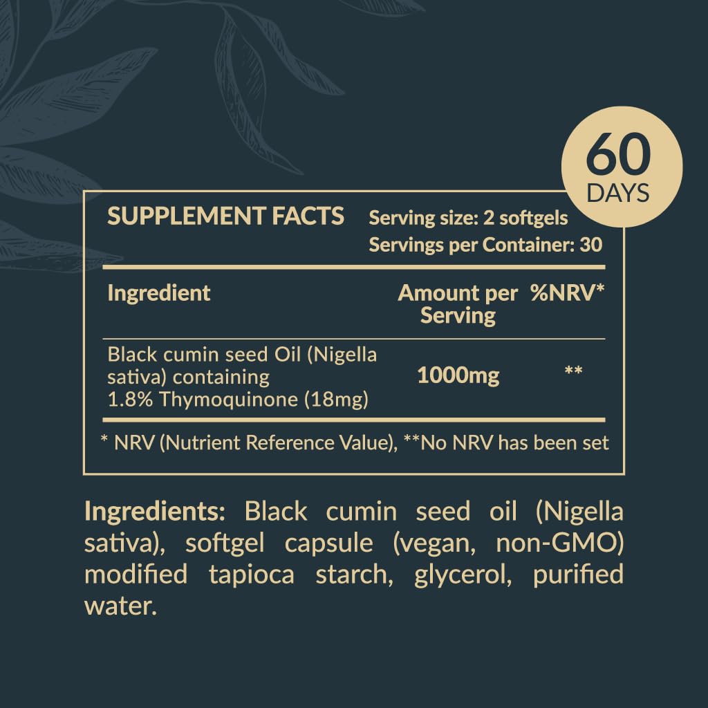 Vegan-friendly Black Seed Oil supplement