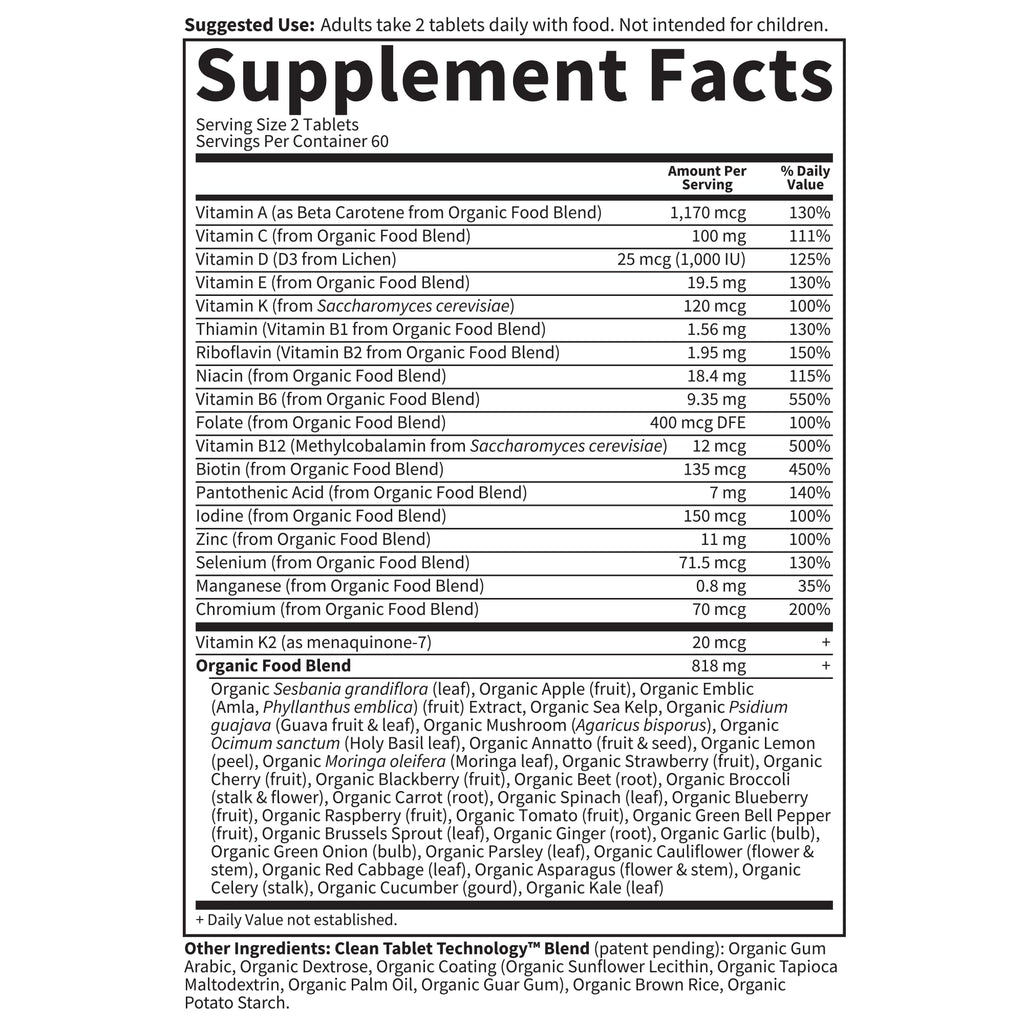 vegan-friendly blended vitamin & mineral