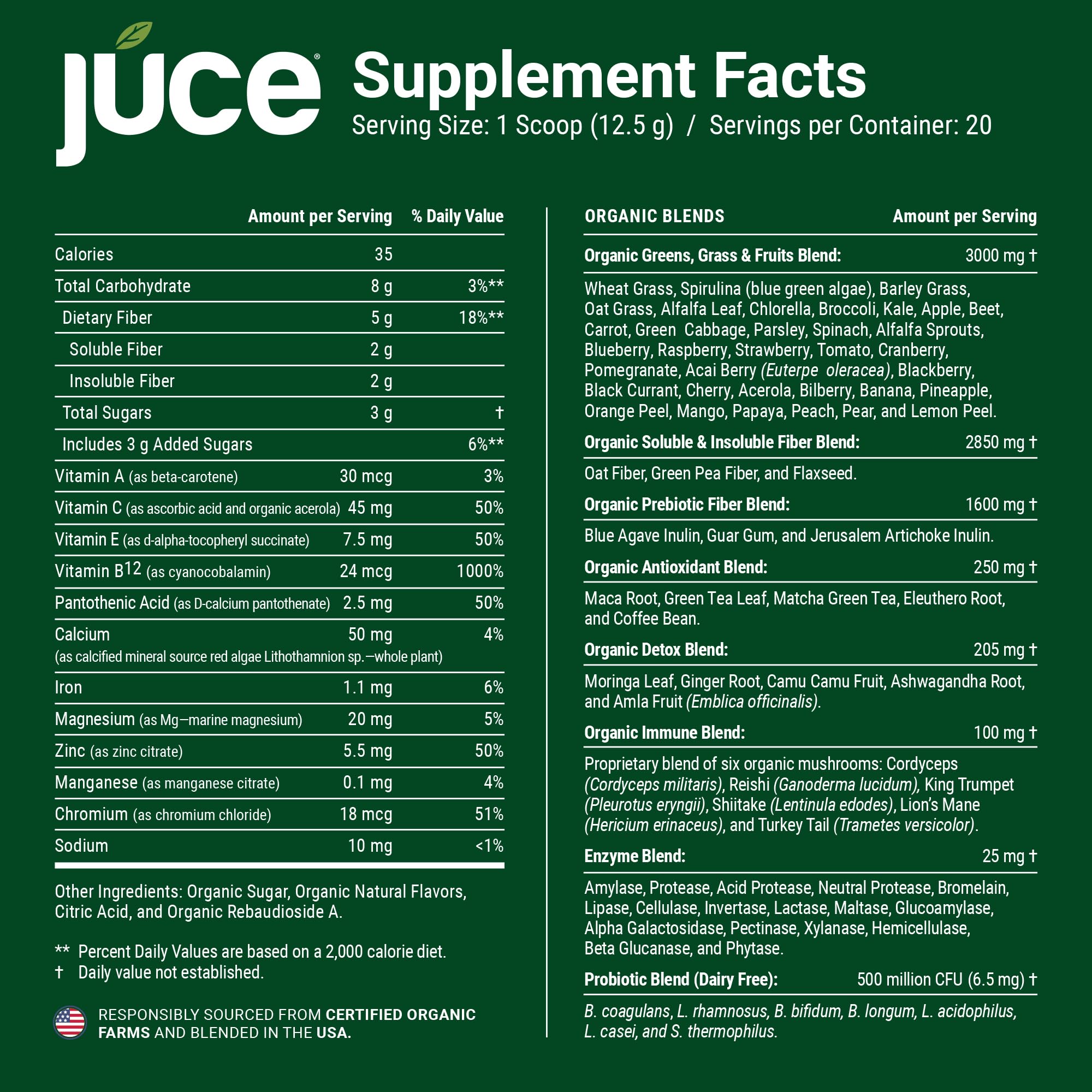 vegan-friendly blended vitamin powder
