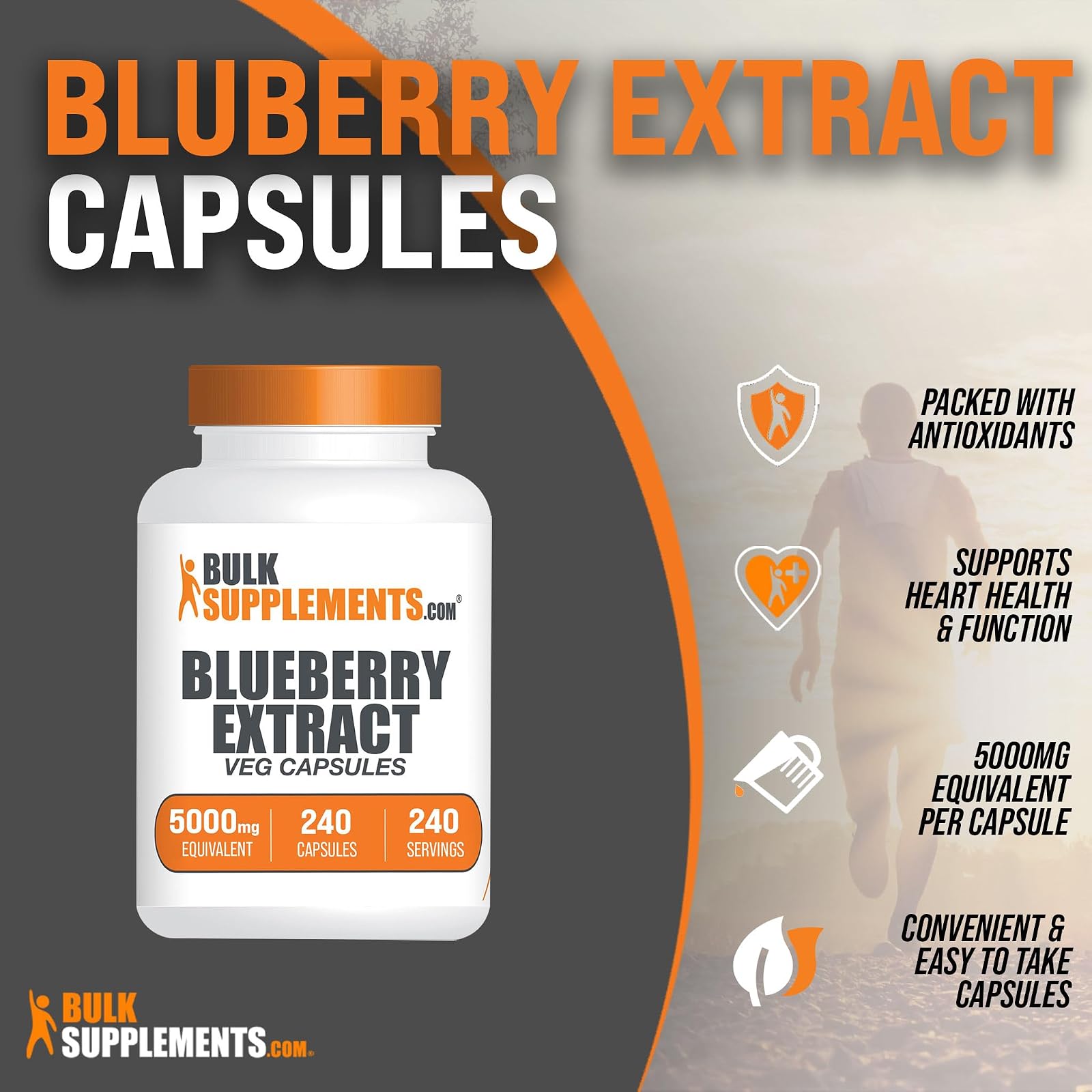 Vegan-friendly blueberry extract supplement