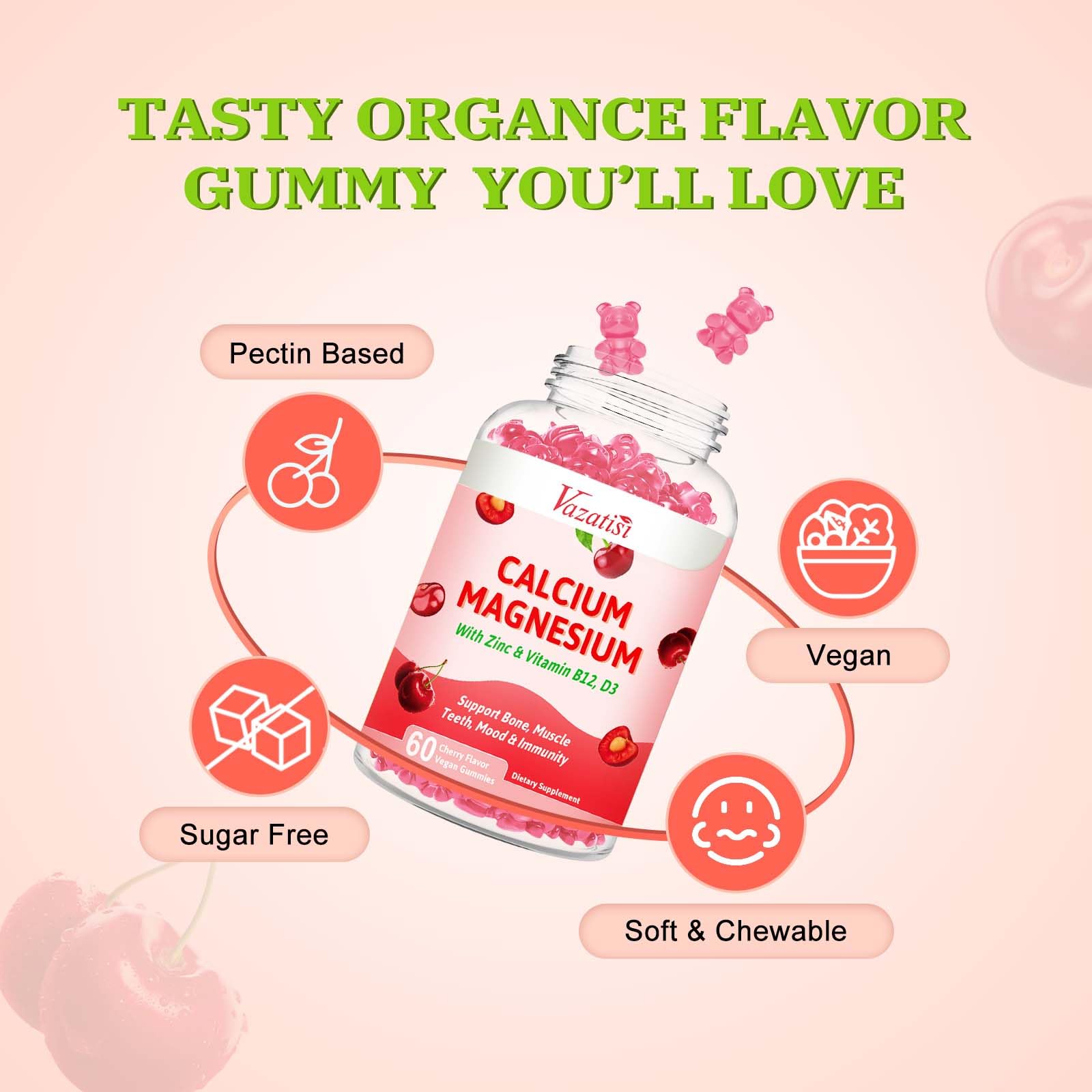 vegan-friendly calcium and magnesium gummies
