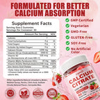 Vegan-friendly calcium citrate gummy vitamins