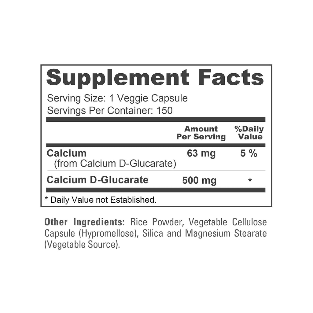 vegan-friendly calcium d-glucarate pills