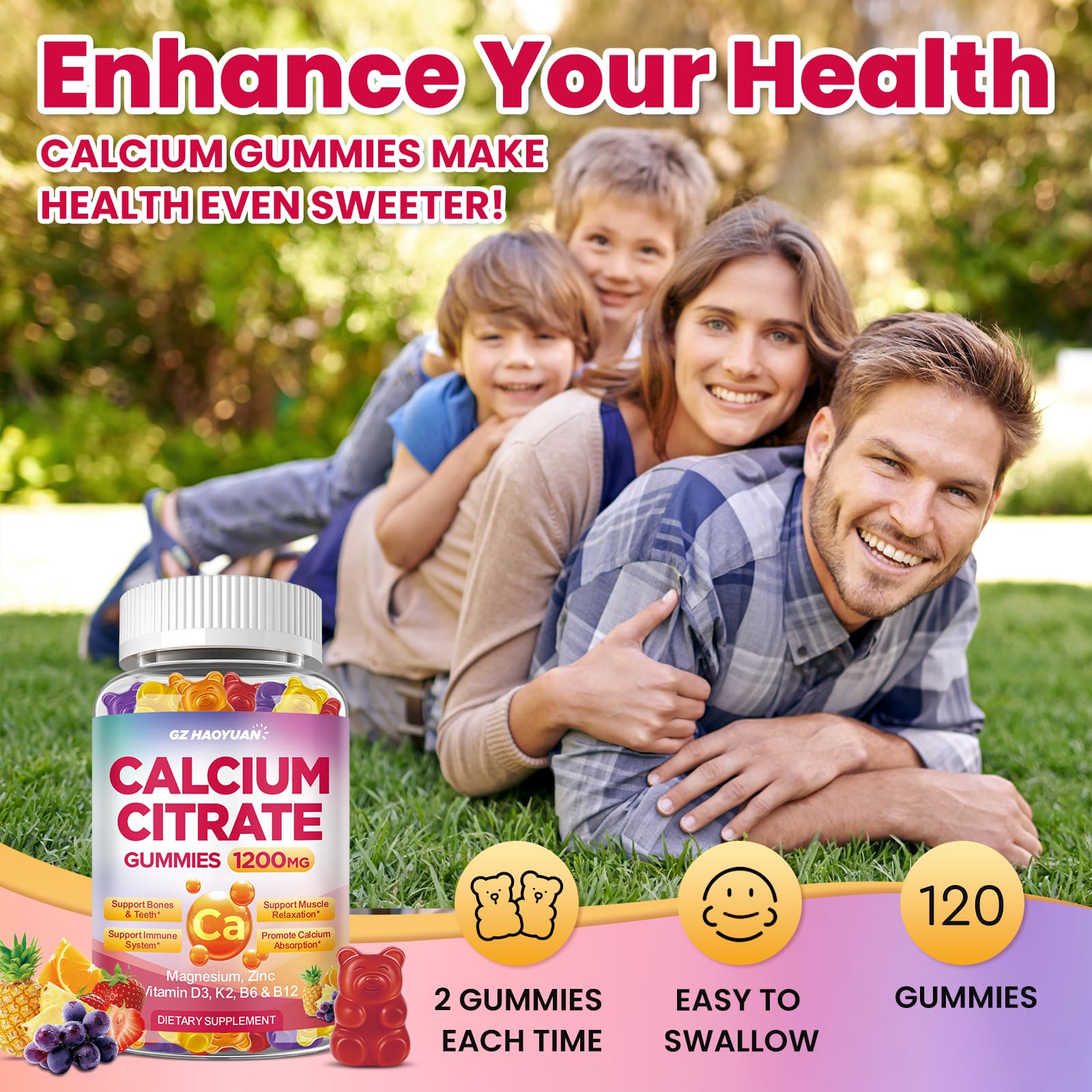 Vegan-friendly calcium gummies for better nutrition