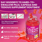 Vegan-friendly calcium gummies with essential vitamins