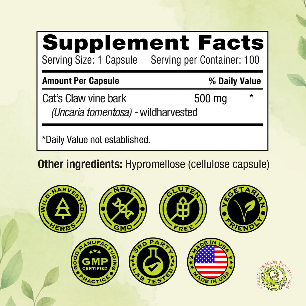 vegan-friendly Cat's Claw supplements