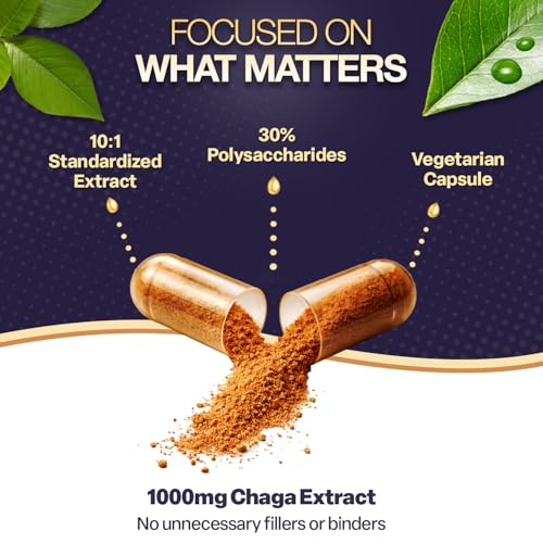 vegan-friendly chaga mushroom capsules
