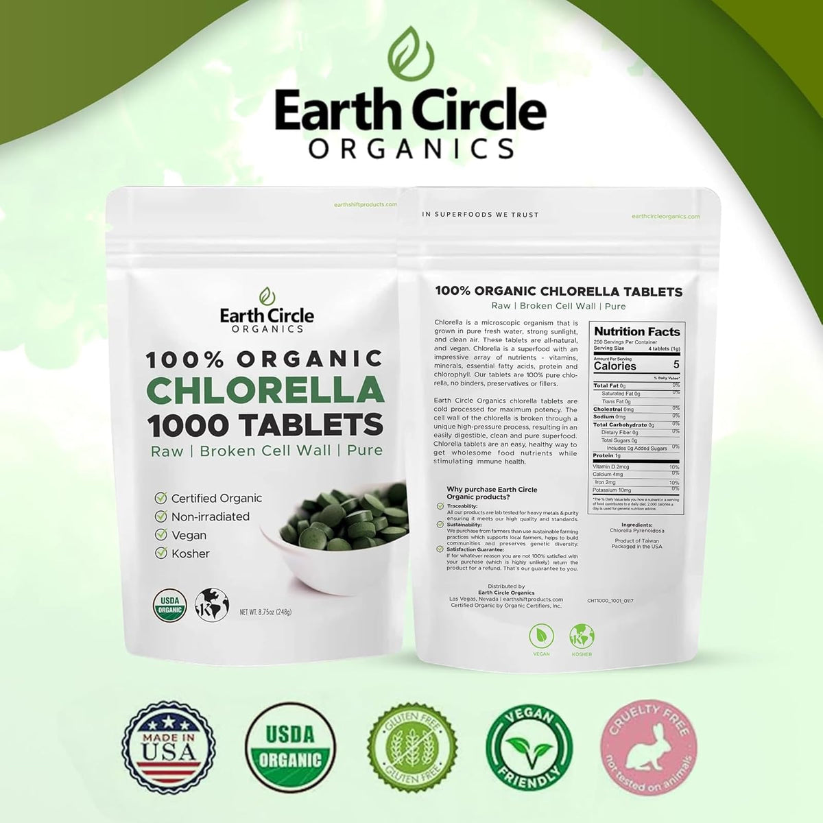 Vegan-friendly chlorella for wellness