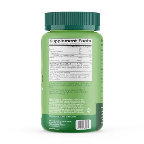 Vegan-friendly chlorophyll gummy vitamins