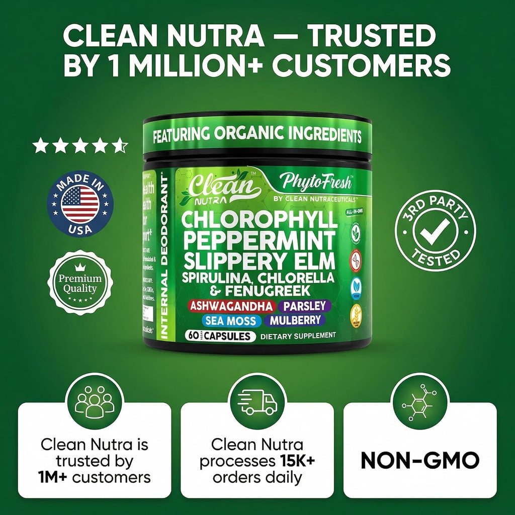Vegan-friendly chlorophyll supplement capsules