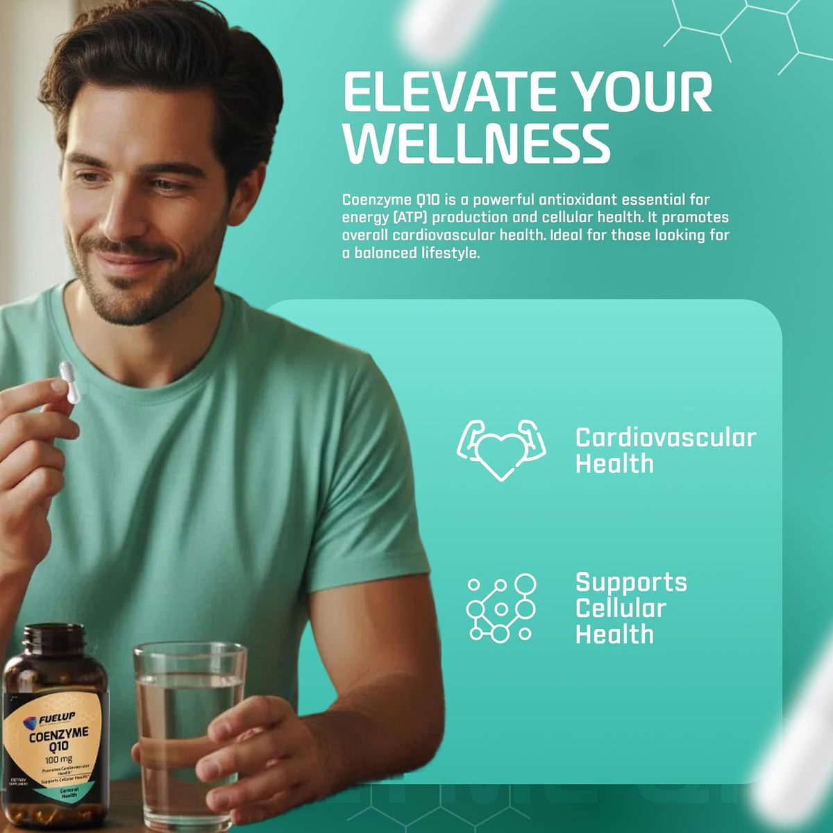 Vegan-friendly CoQ10 capsules