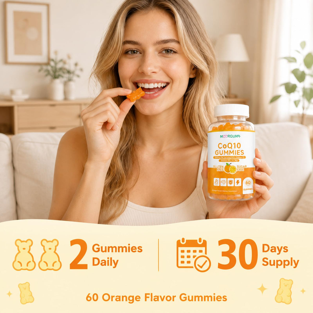 Vegan-friendly CoQ10 gummies for supplements