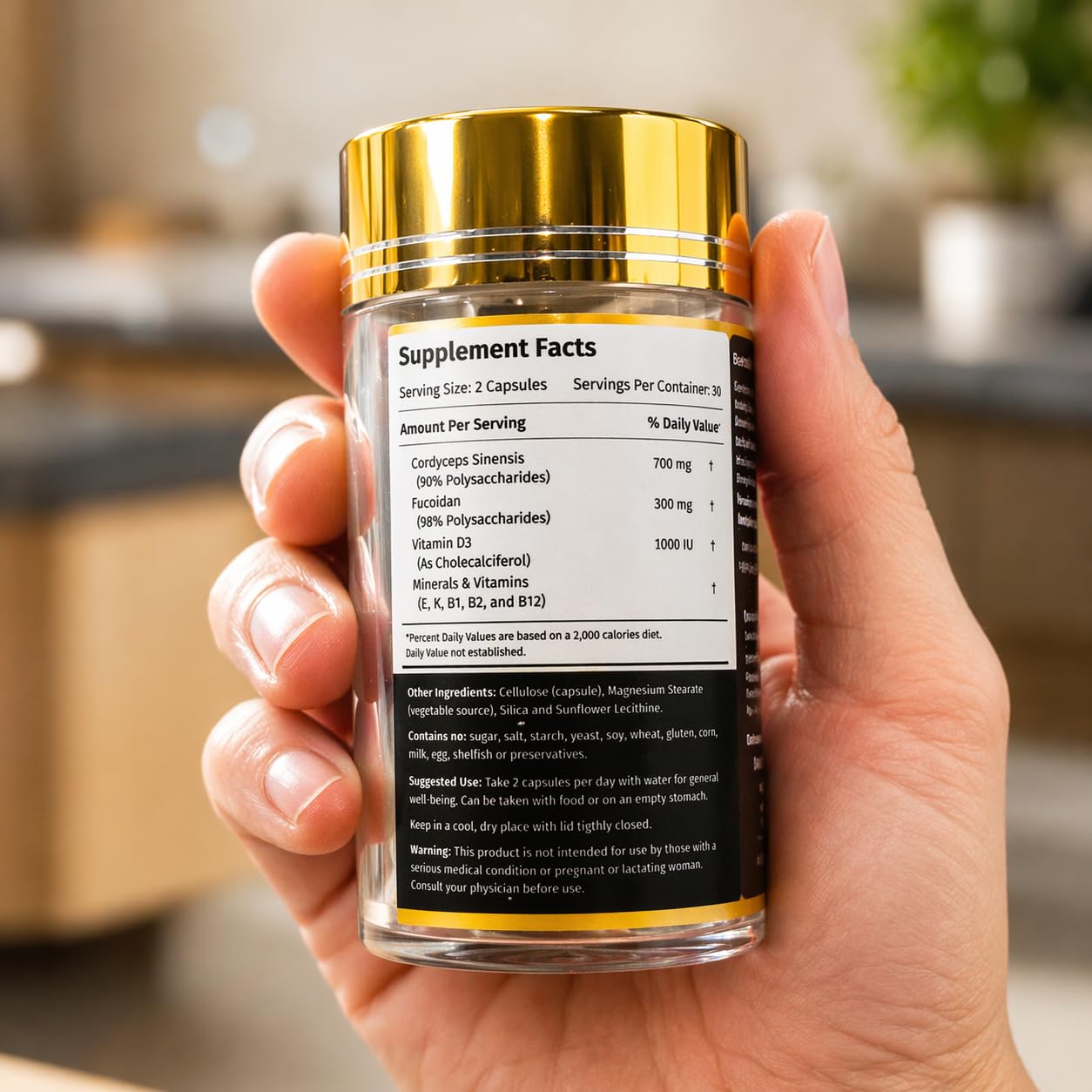 vegan-friendly cordyceps health capsules
