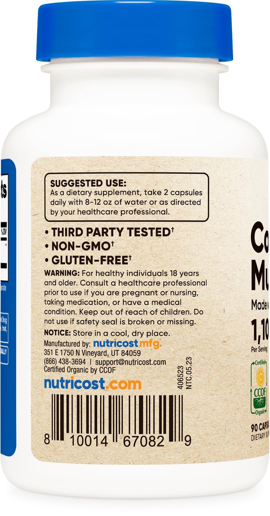 Vegan-friendly Cordyceps mushroom capsules