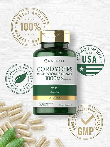 Vegan-friendly Cordyceps mushroom capsules