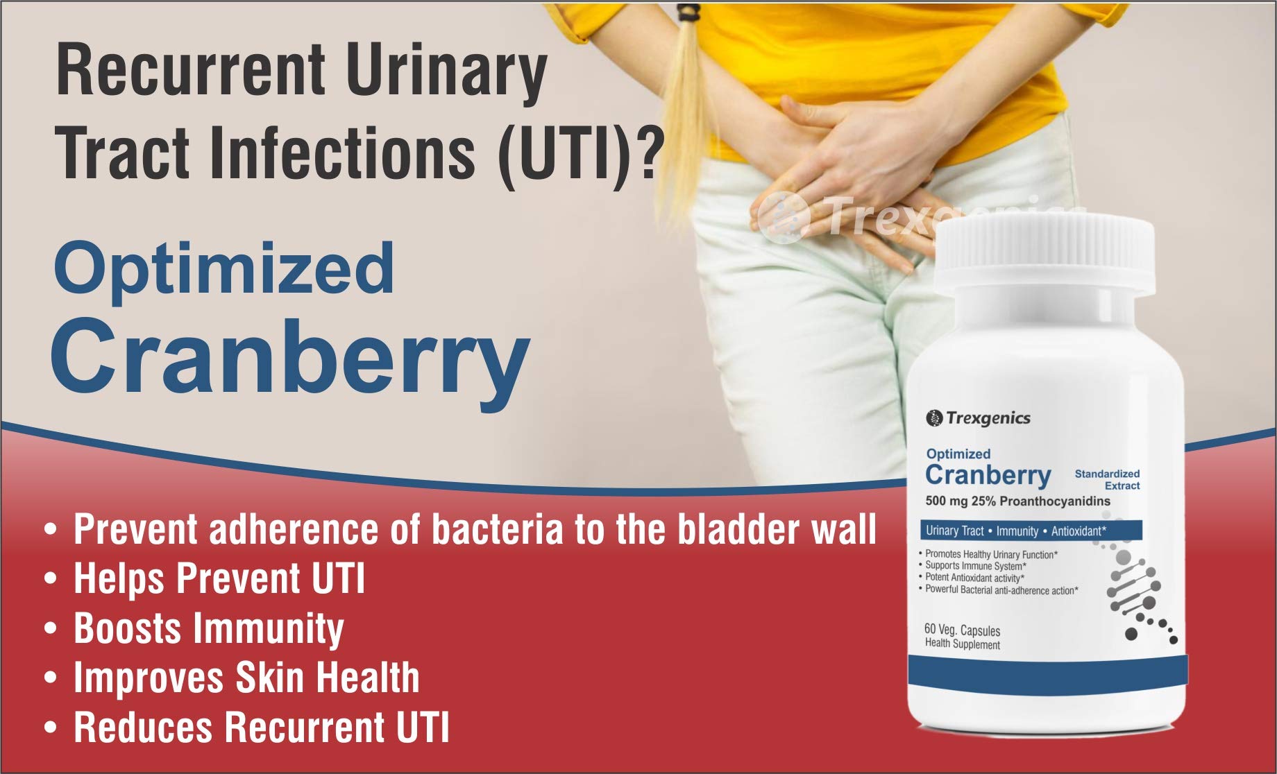 Vegan-friendly cranberry health supplement