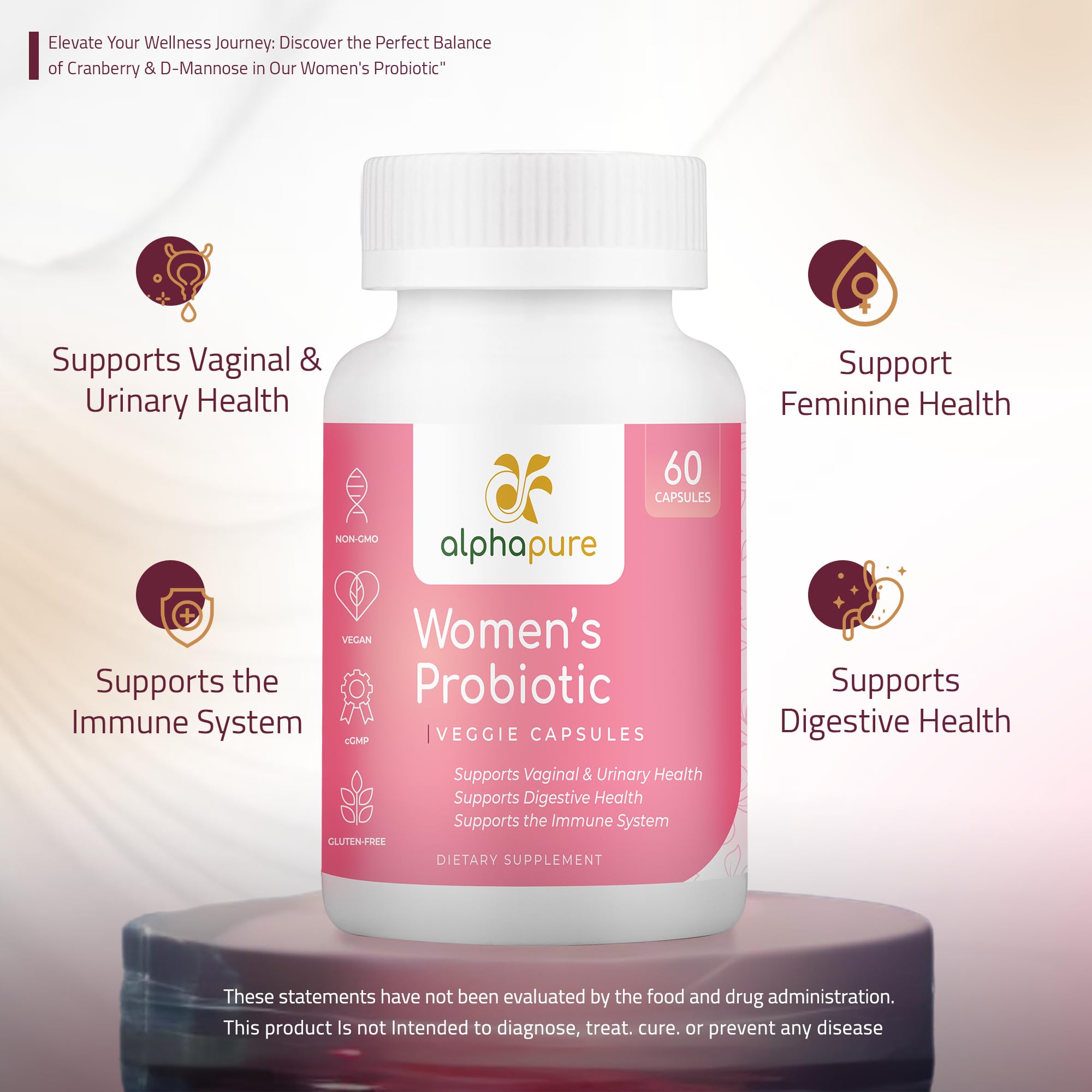 Vegan-friendly cranberry wellness capsules