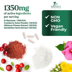 Vegan-friendly D-Mannose capsules