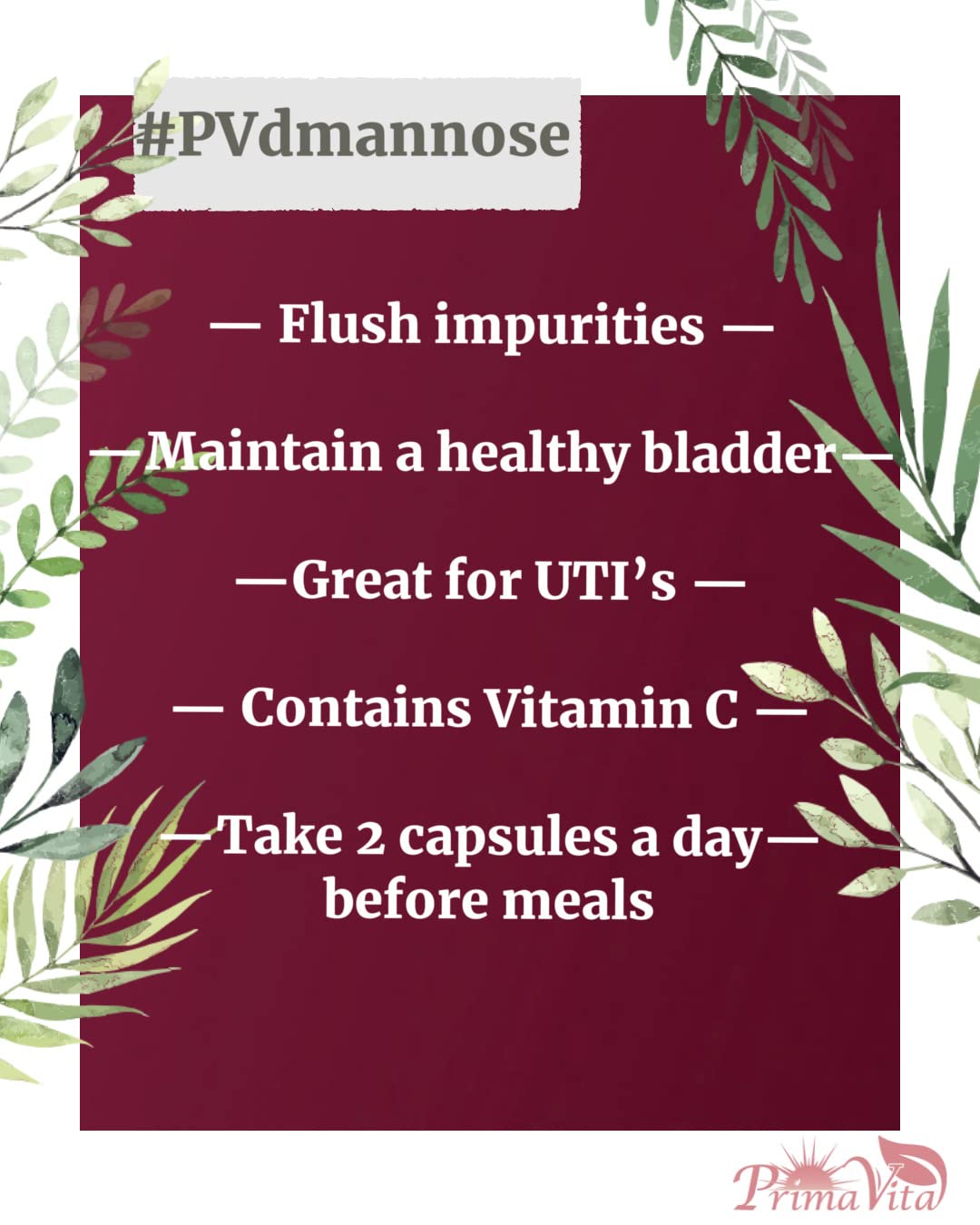 Vegan-friendly D-Mannose for immunity