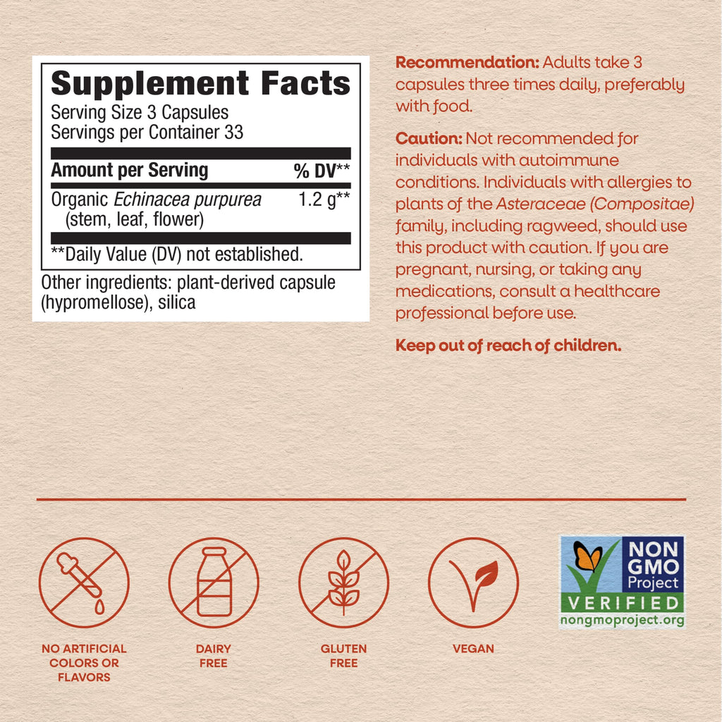 vegan-friendly echinacea capsules