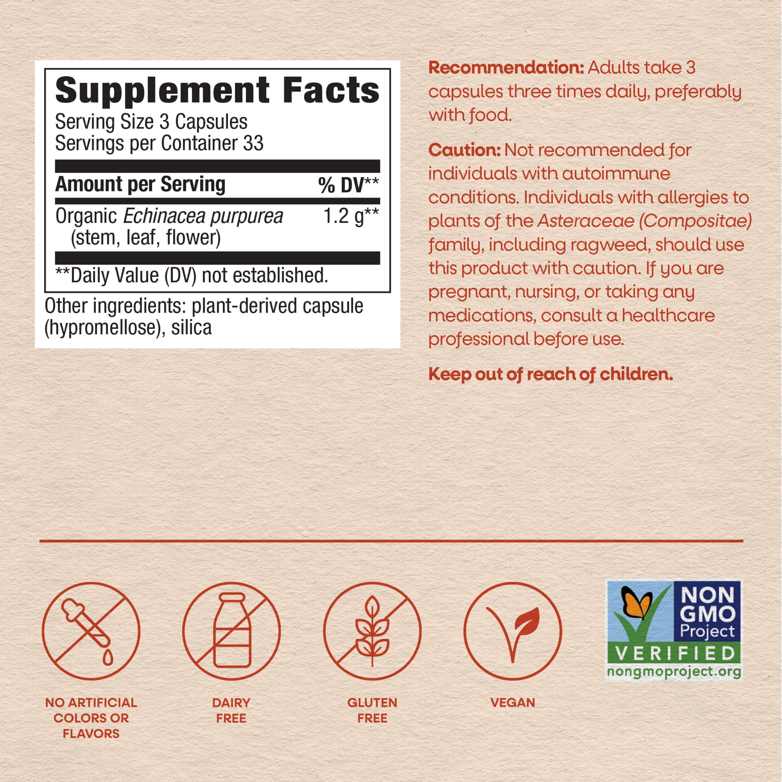 vegan-friendly echinacea capsules