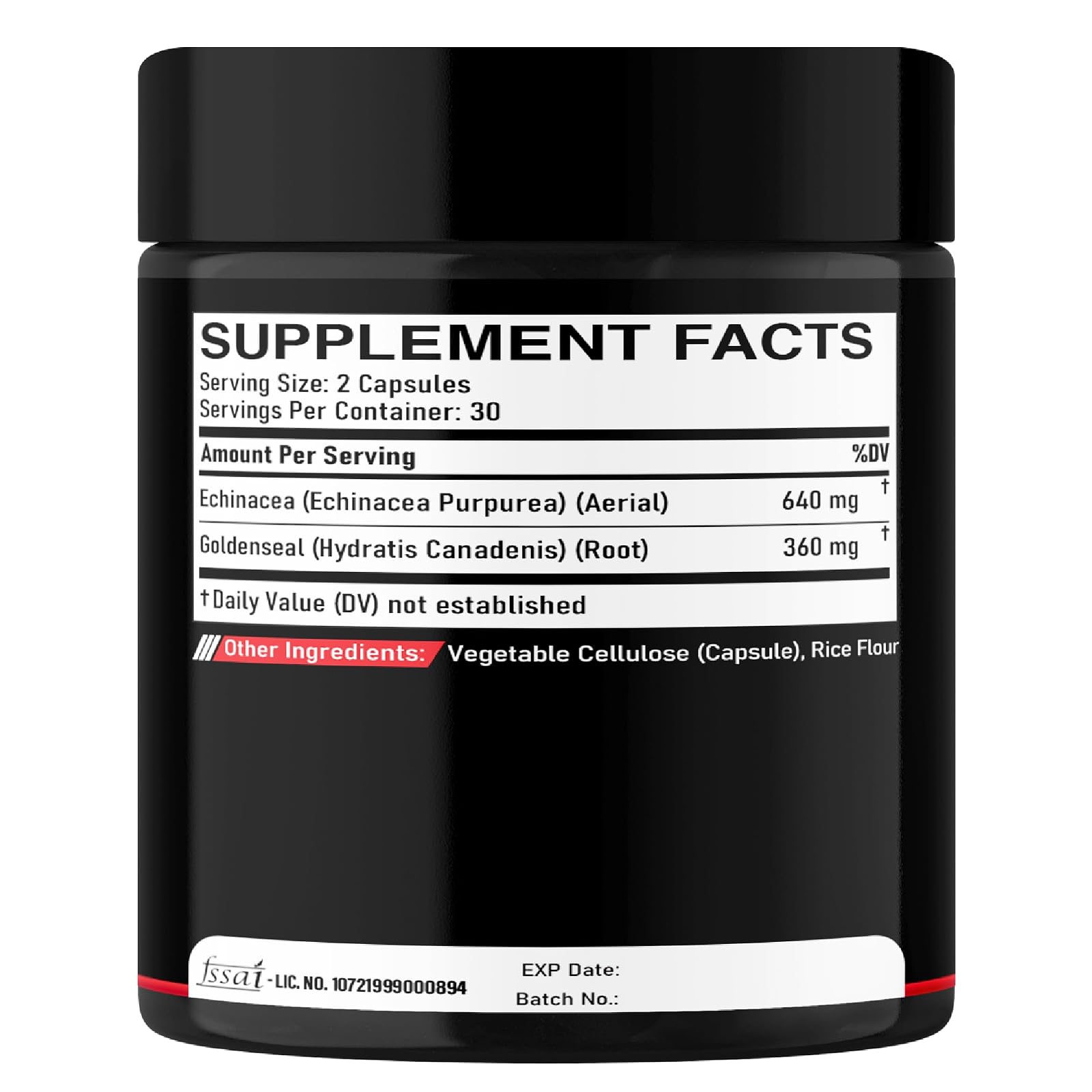 vegan-friendly Echinacea Goldenseal product