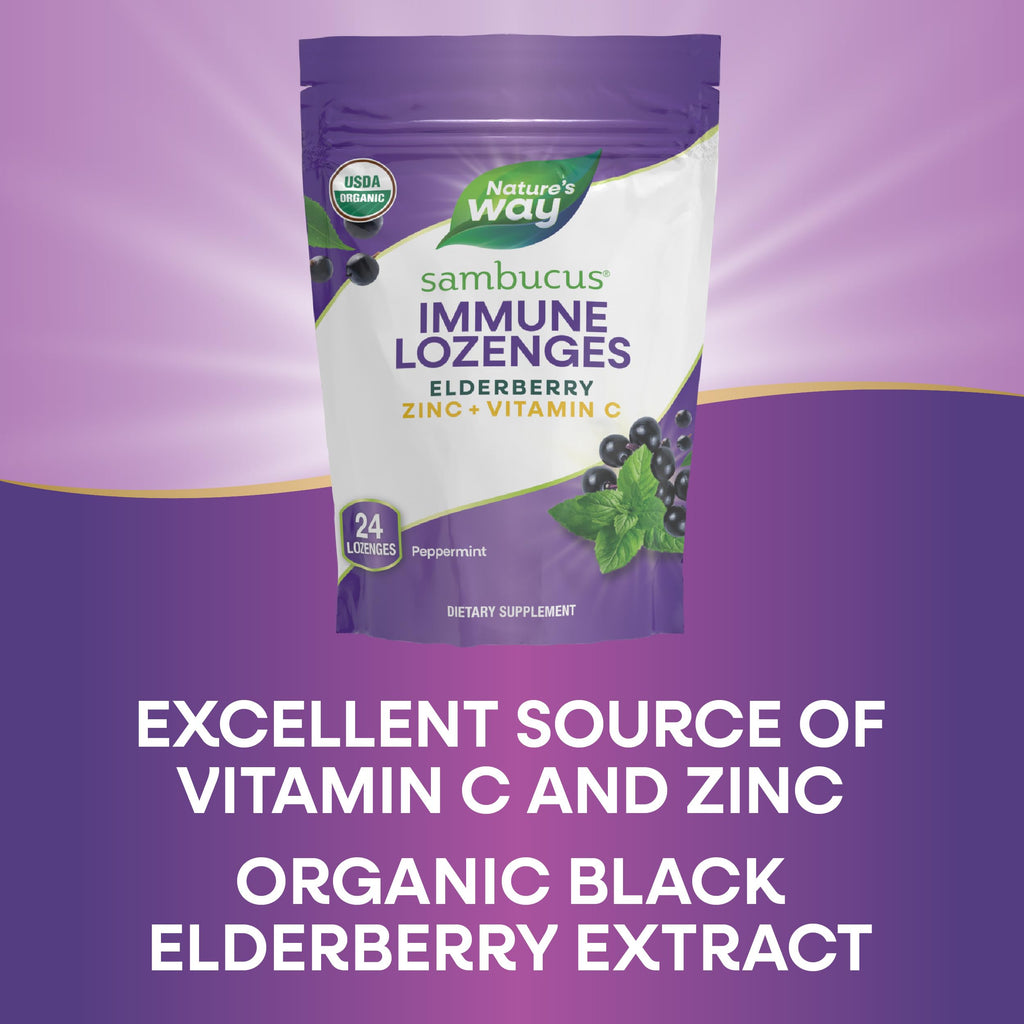 Vegan-friendly elderberry lozenges with peppermint