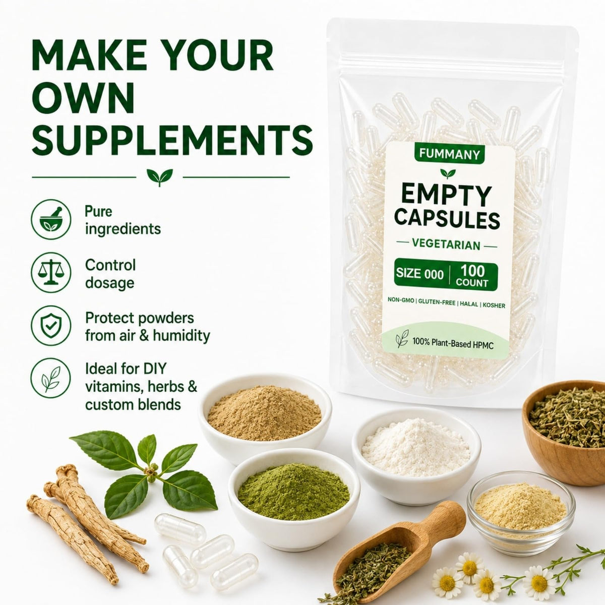 vegan-friendly empty capsules for supplements