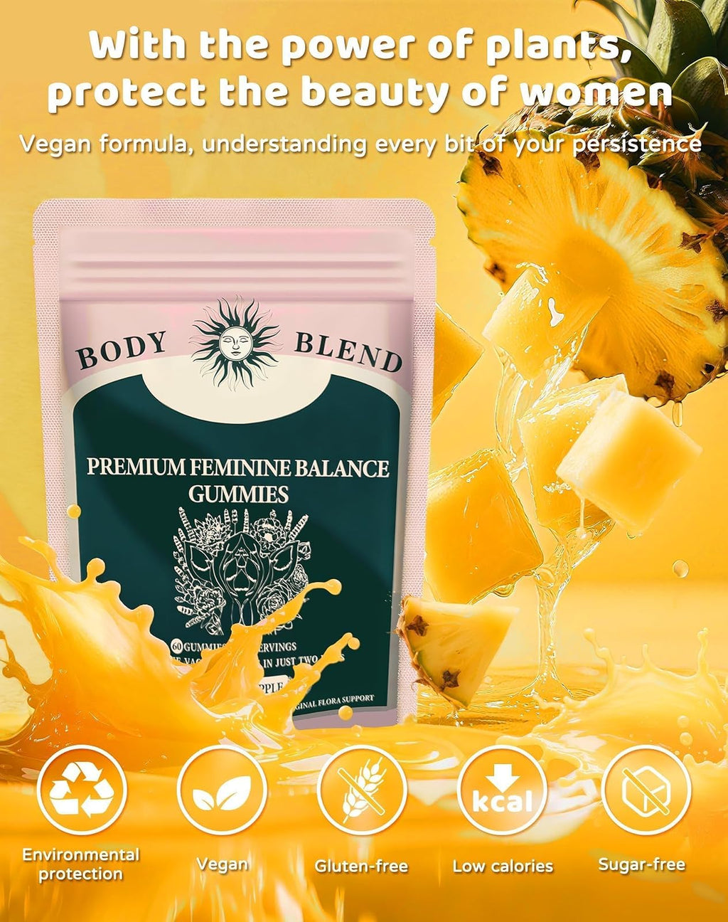 Vegan-friendly feminine balance supplements