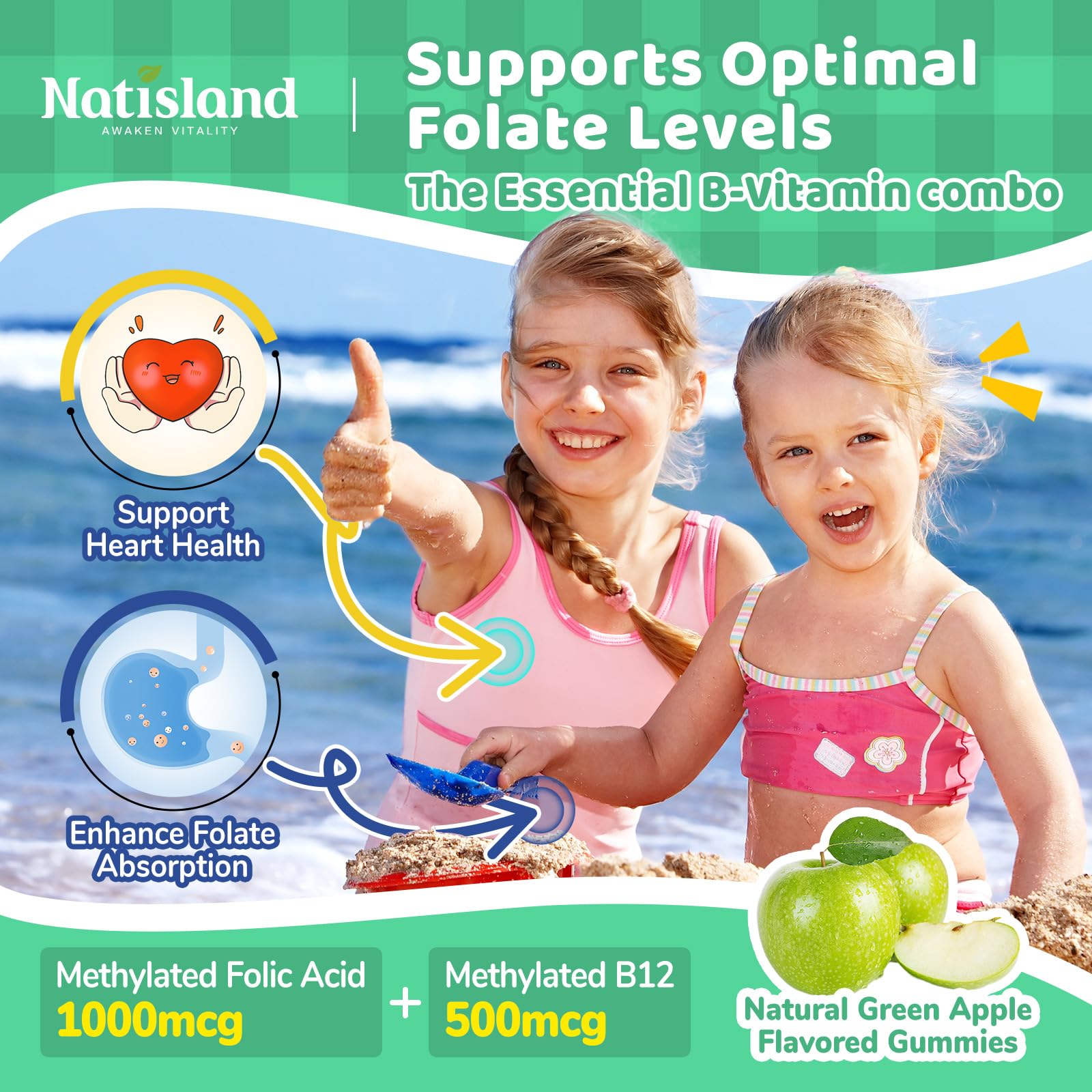 vegan-friendly folate and B12 gummies