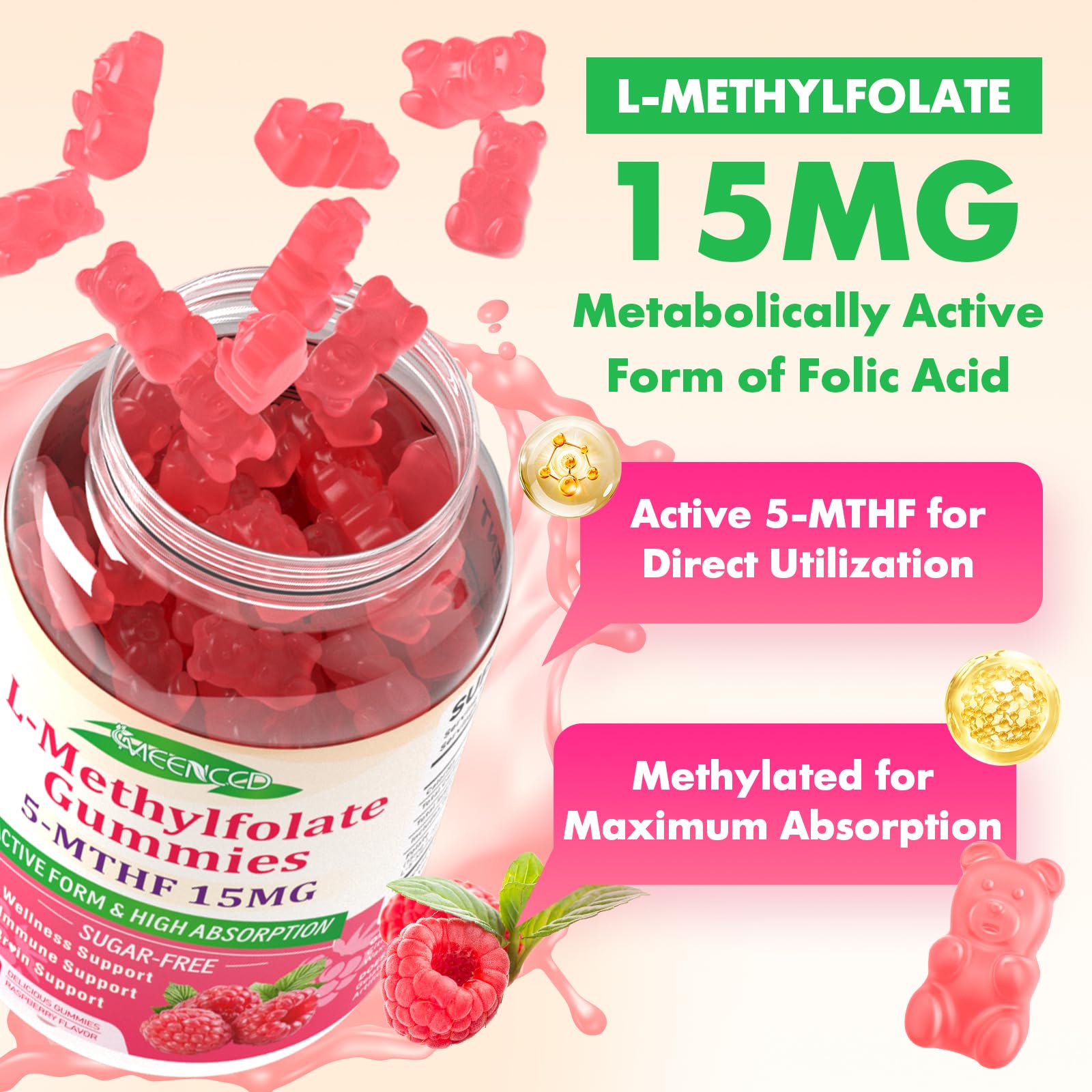 Vegan-friendly folate gummies for everyone