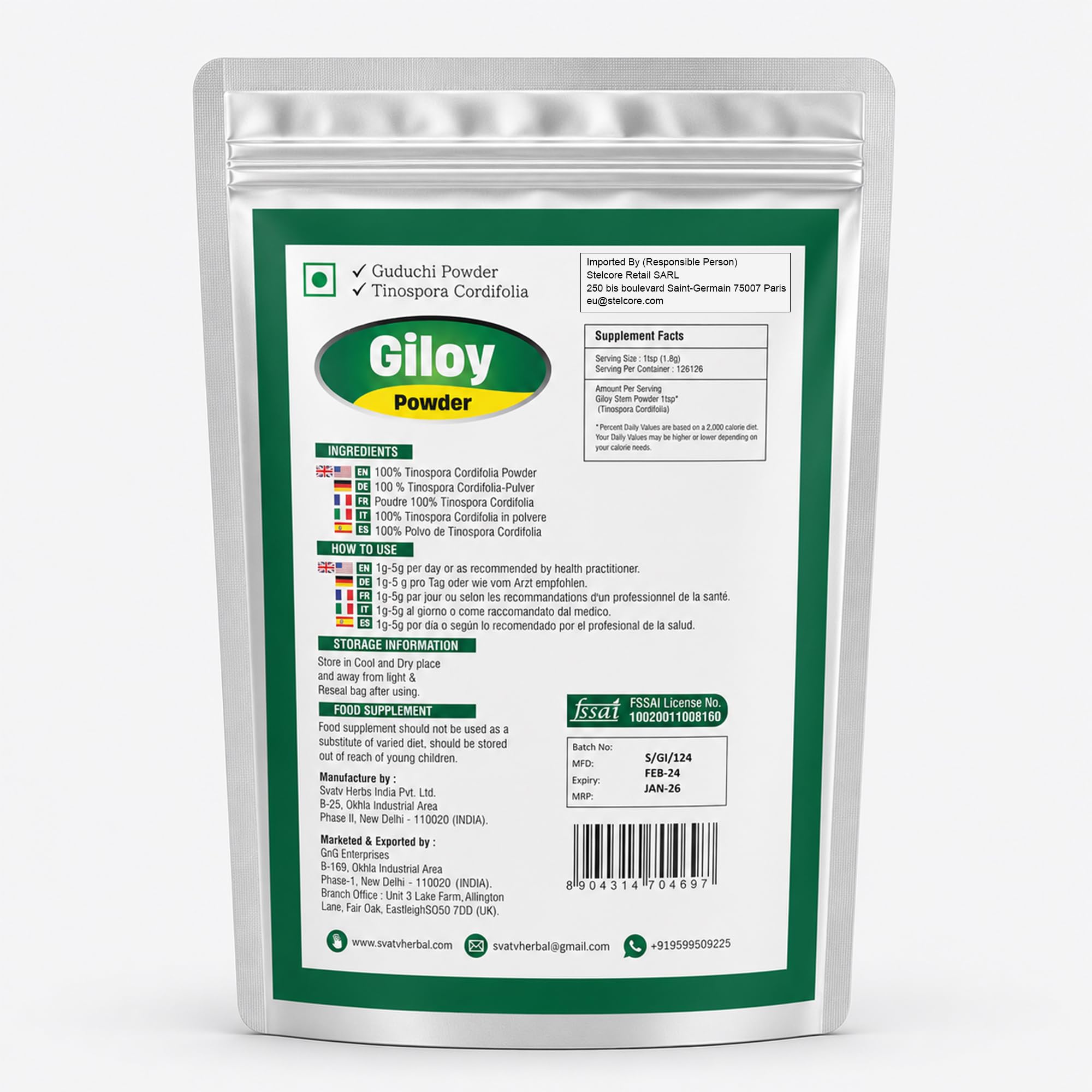 vegan-friendly giloy powder option