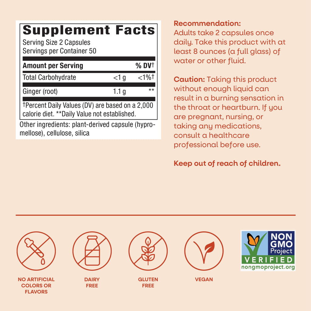 vegan-friendly ginger root supplement