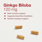 vegan-friendly Ginkgo Biloba capsules