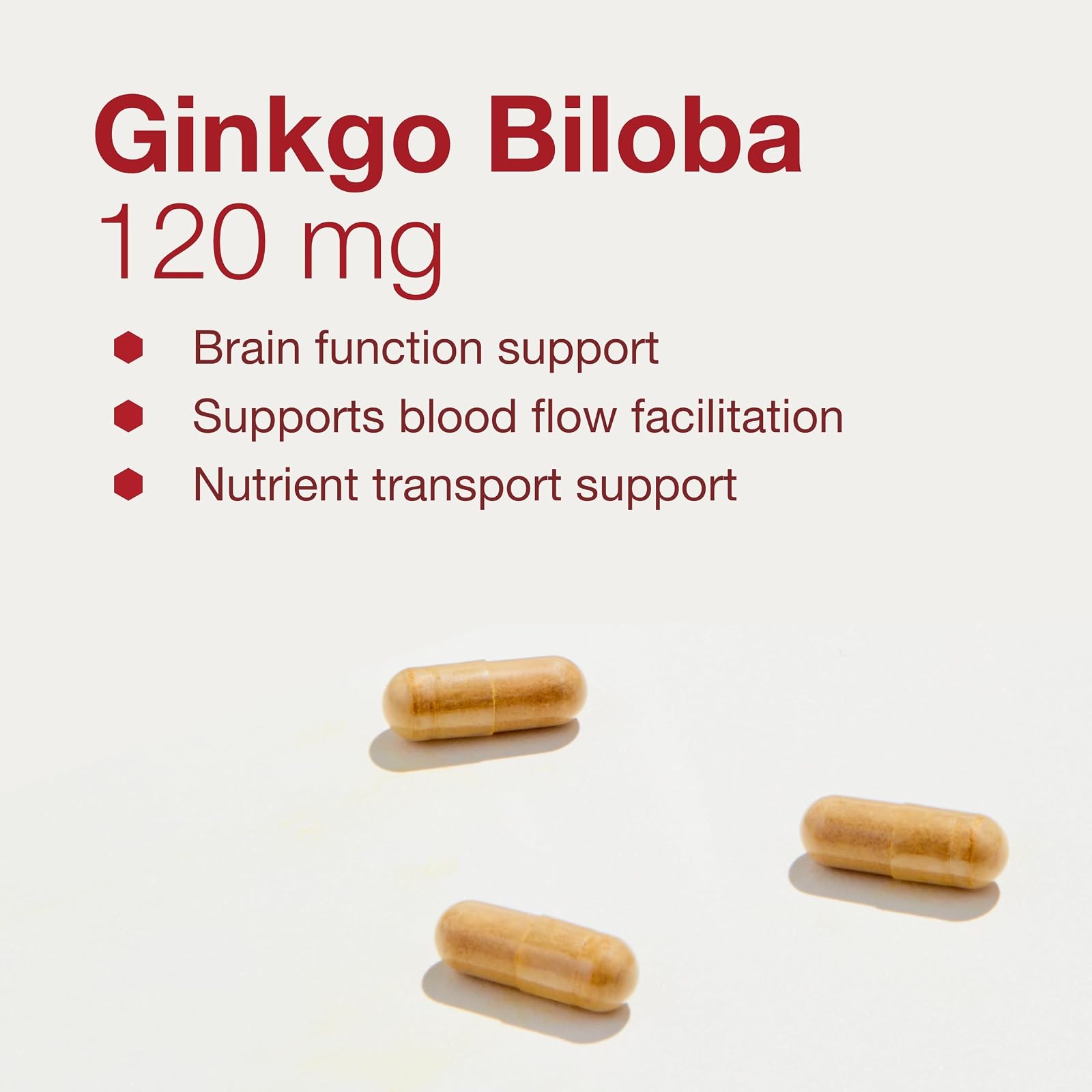 vegan-friendly Ginkgo Biloba capsules