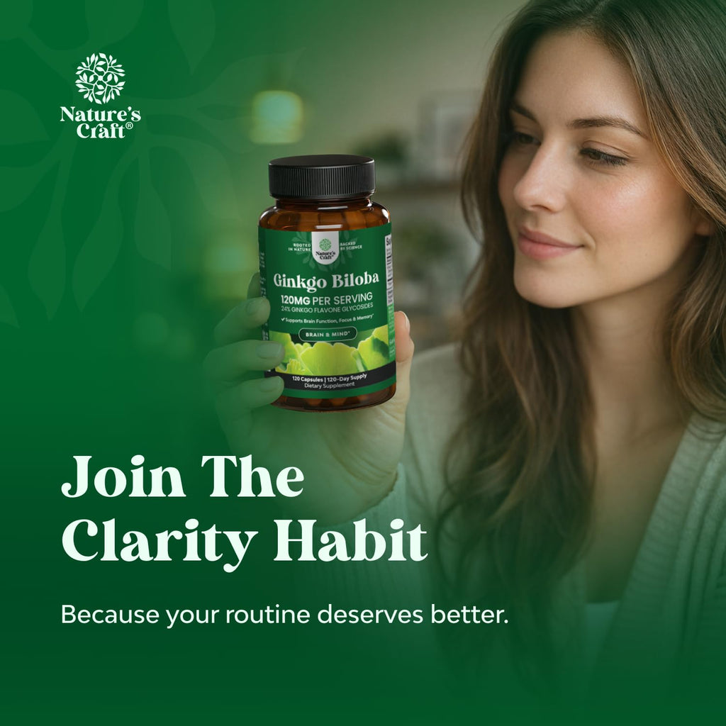 Vegan-friendly Ginkgo Biloba capsules