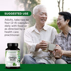 Vegan-friendly Ginkgo Biloba capsules