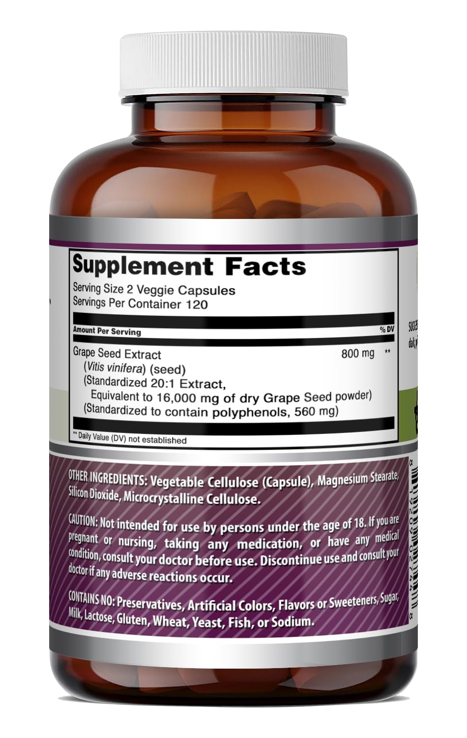 Vegan friendly grape seed capsules