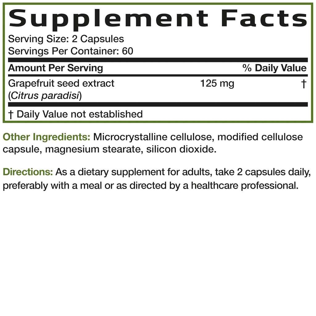 vegan-friendly grapefruit seed supplement