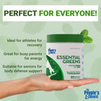 Vegan-friendly greens powder supplement