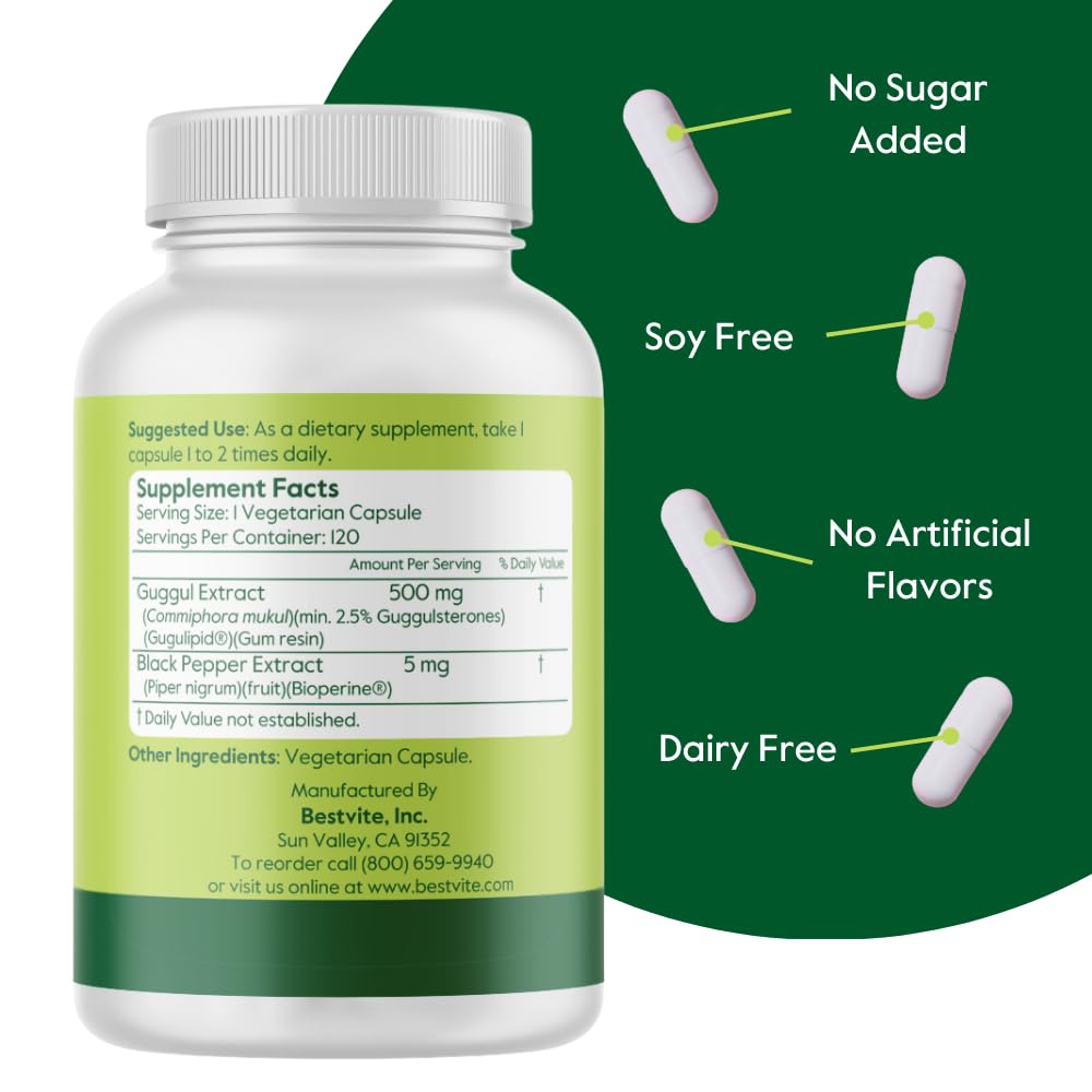 Vegan-friendly Guggul supplement for wellness