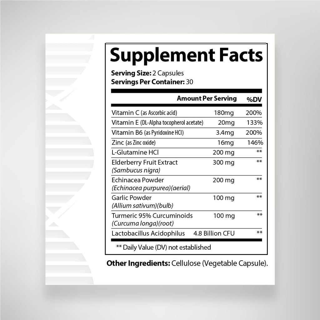 Vegan-friendly immunity supplement capsules