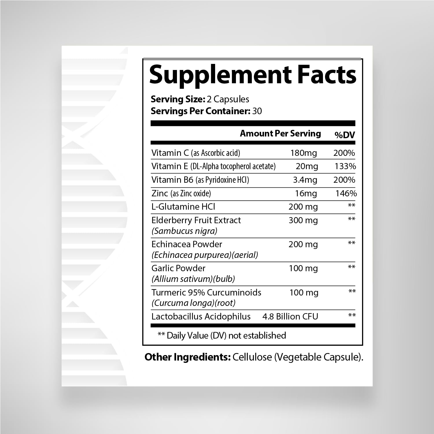 Vegan-friendly immunity supplement capsules